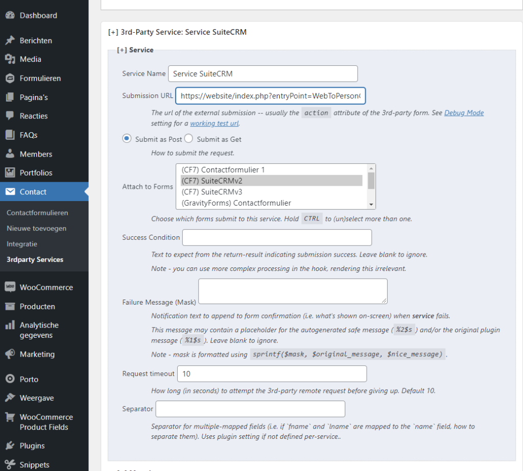 Leads via WordPress in SuiteCRM - ECM2